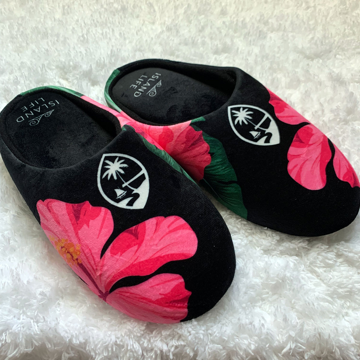 Guam Pink Hibiscus Paradise Women's House Slippers – Island Life